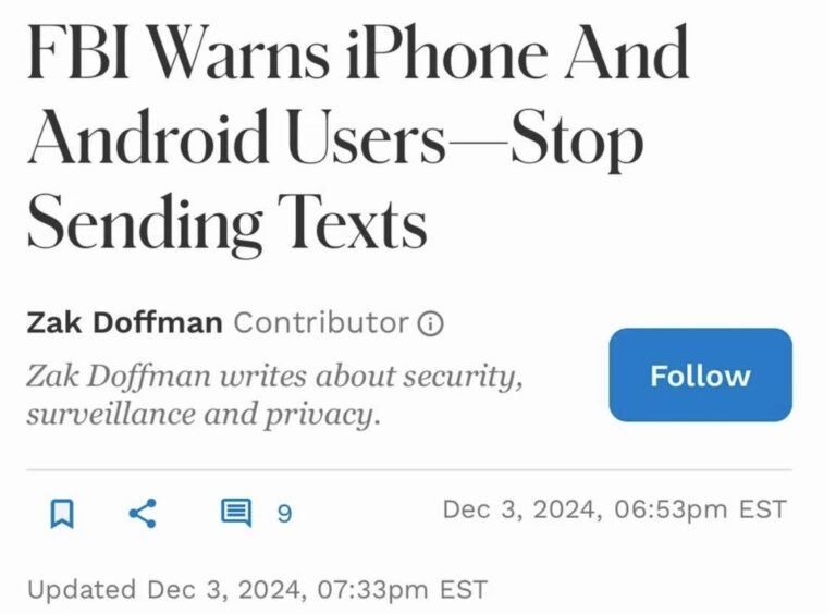 Chinese hackers infiltrated U.S. telecoms, FBI warns iPhone and Android ...