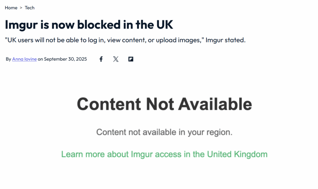 Imgur is now blocked in the UK – Citizen Watch Report